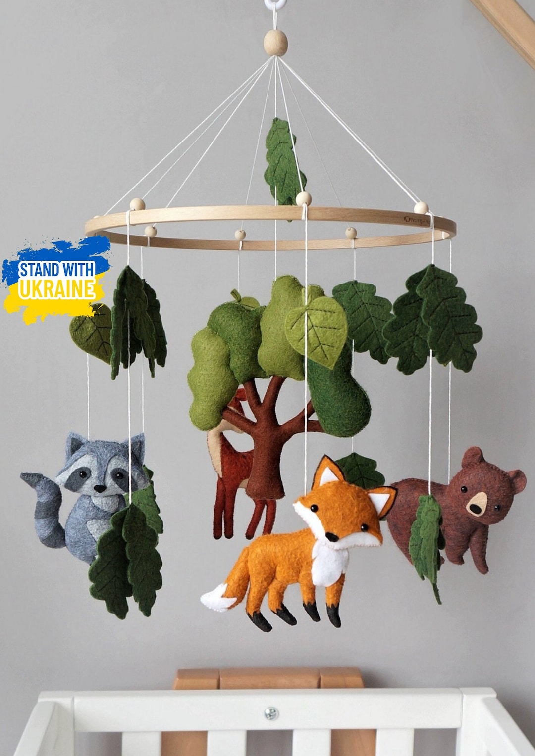 Woodland Animals Mobile Woodland Mobile Baby Girl Mobile Deer Crib ...