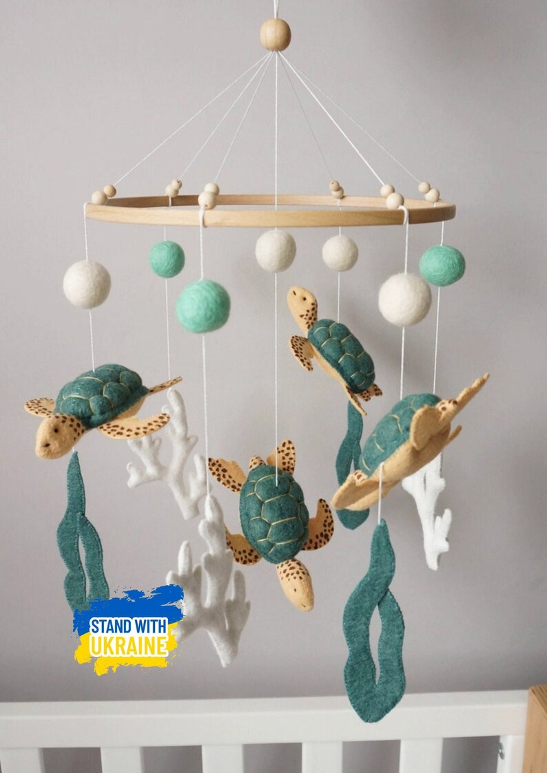 Turtles Baby Mobile Baby Mobile Ocean Sea Creatures Mobile - Etsy