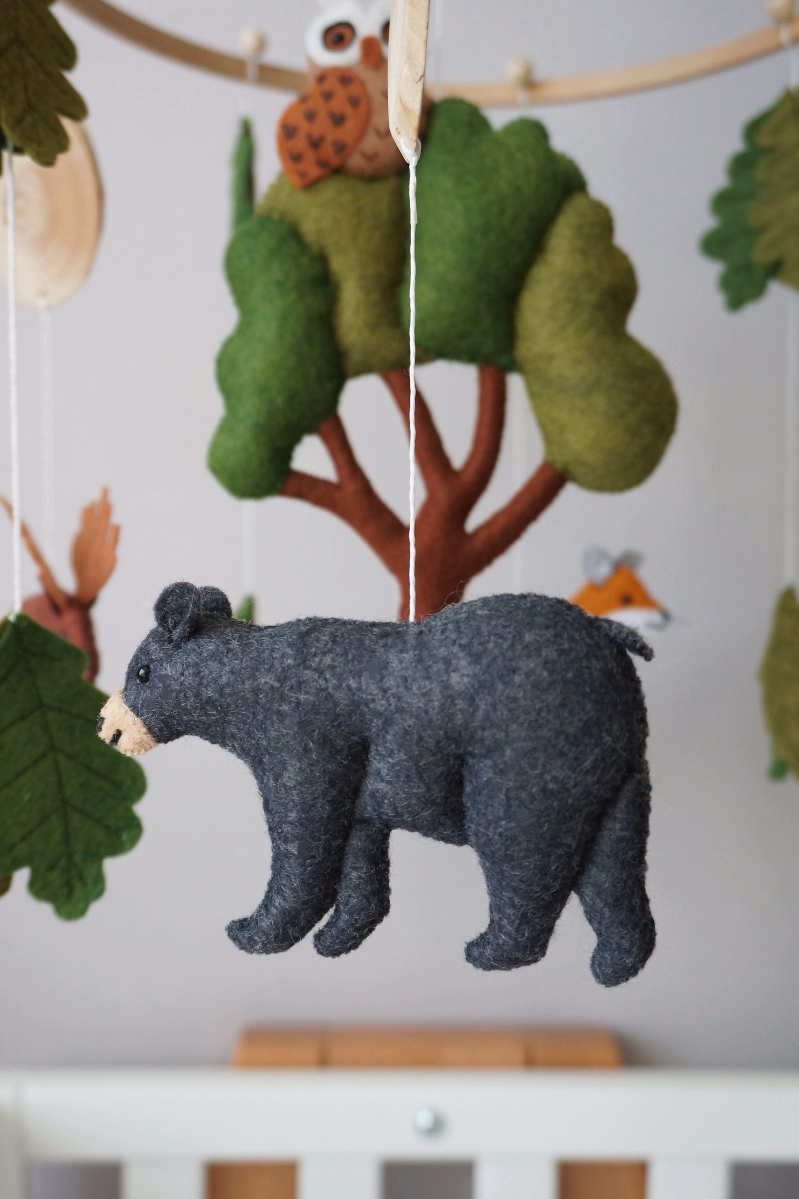 Woodland Mobile Animal Mobile Forest Animal Mobile Hanging - Etsy