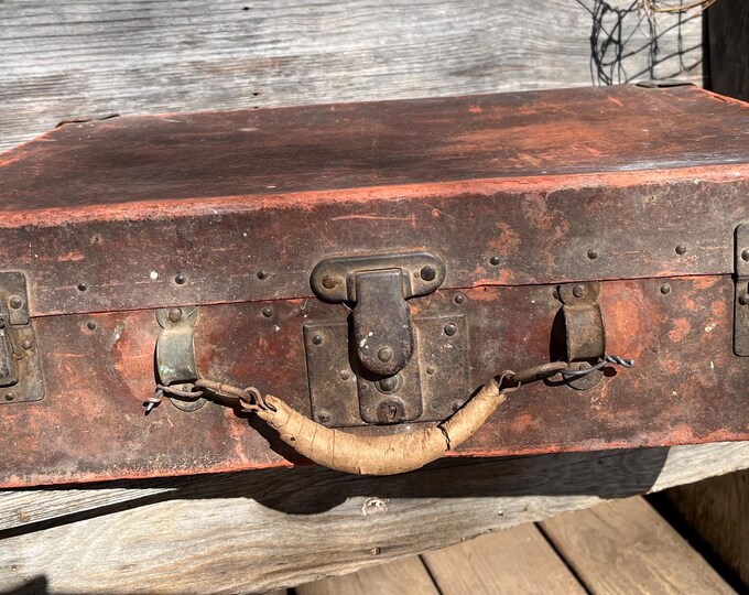 Vintage 1800’s Victorian Suitcase Luggage Stamped I.C.M. Atlanta GA - Etsy