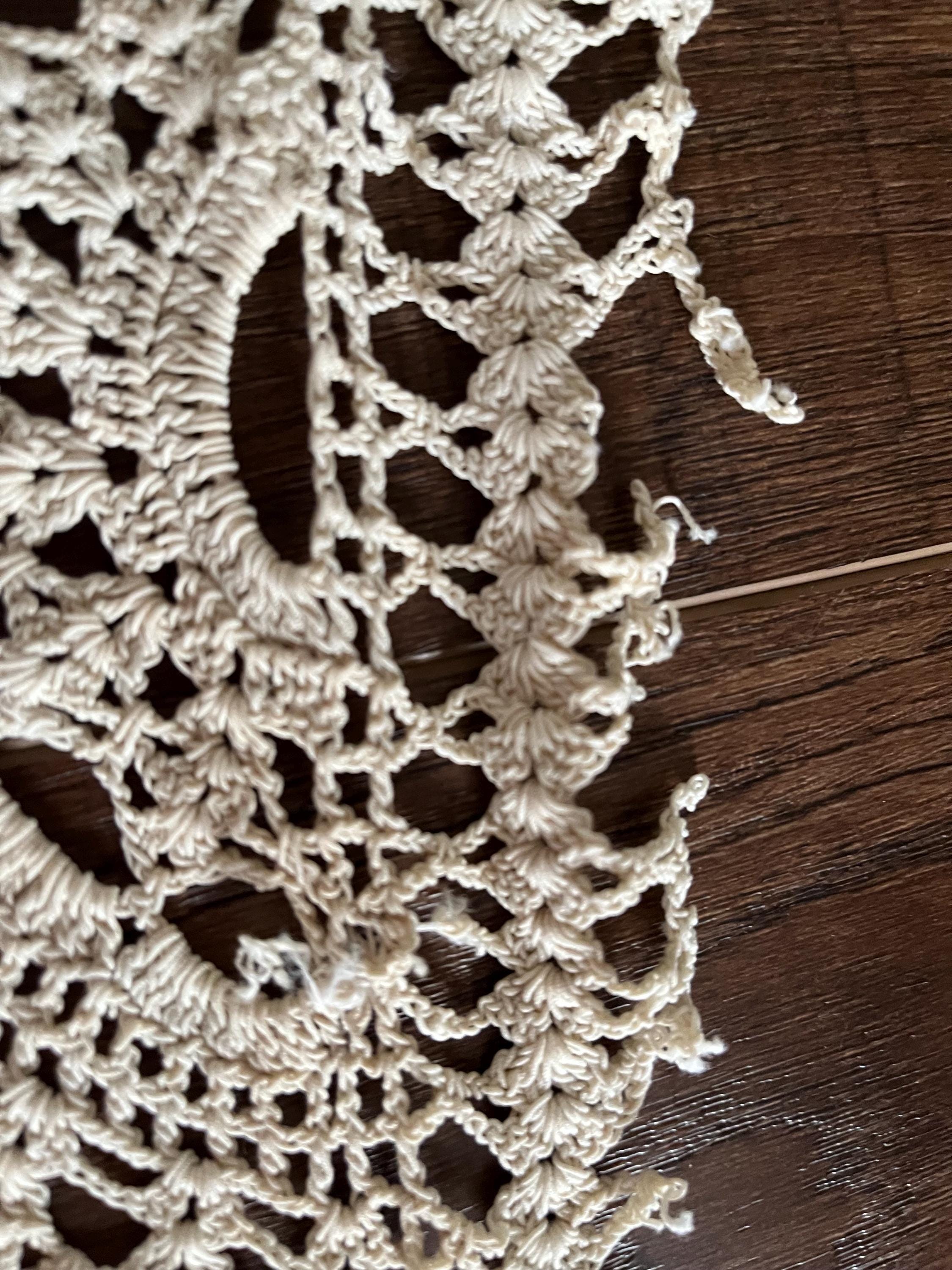 Vintage Crocheted tatted Trim, Edging, With Tassels Cream - Etsy