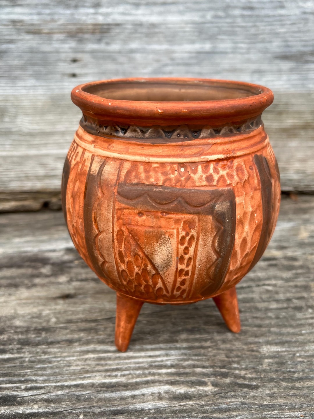 Rare Vintage Napco Terra Cotta Planter Stamped via Appia 1962 Redford ...