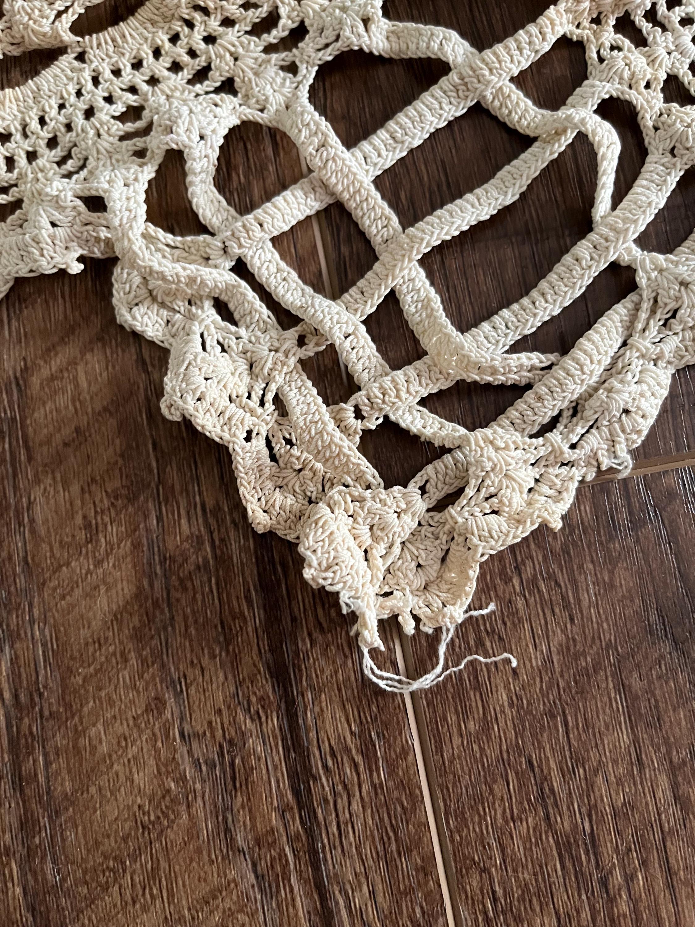 Vintage Crocheted tatted Trim, Edging, With Tassels Cream - Etsy