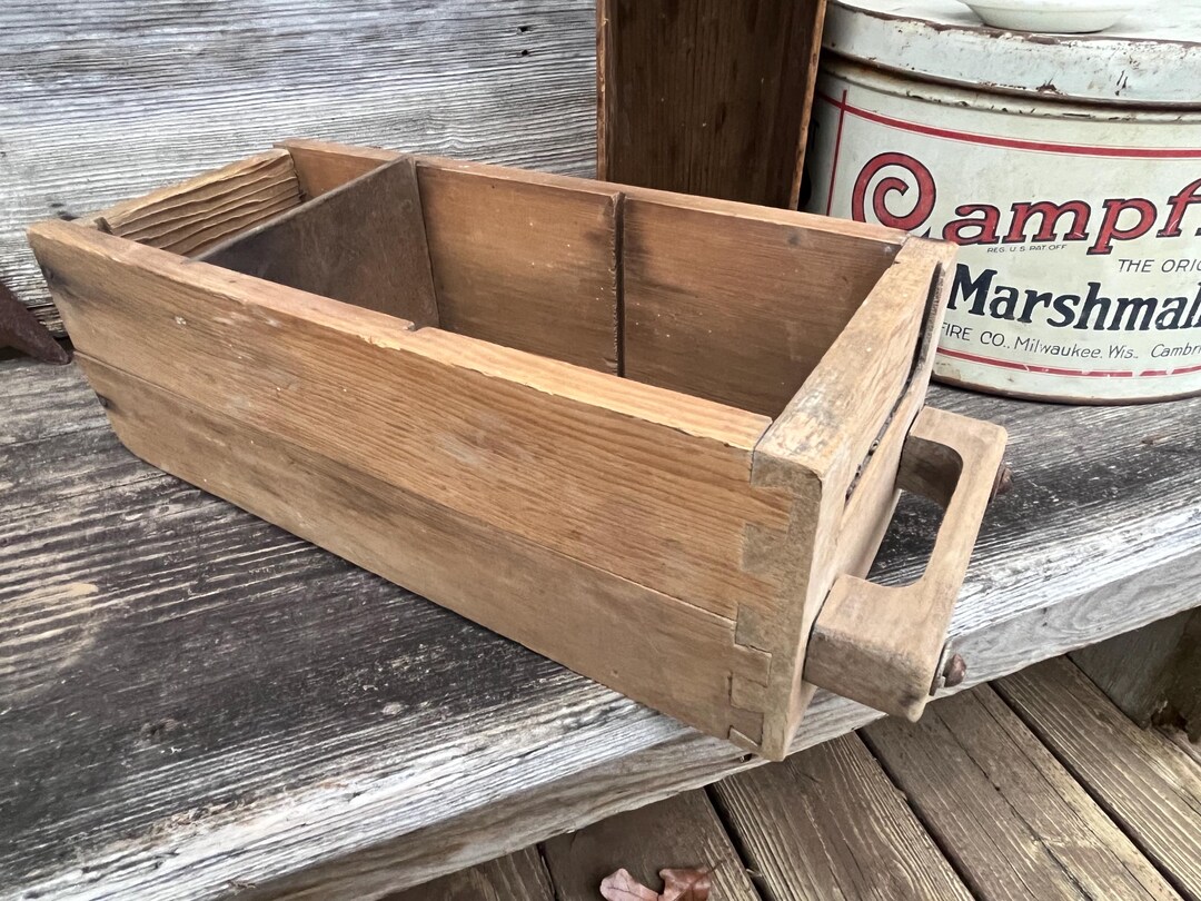 Vintage Wooden File Box Drawer With Handle - Etsy