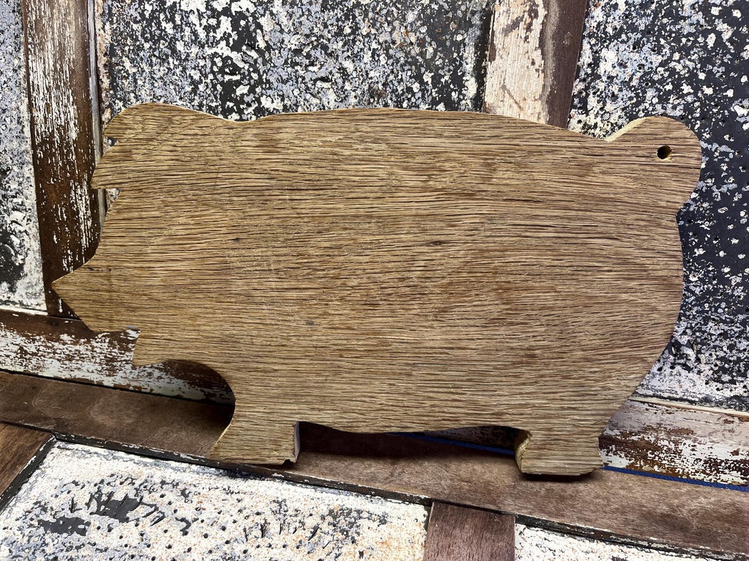 Solid Wood Pig Cutting Board - Etsy