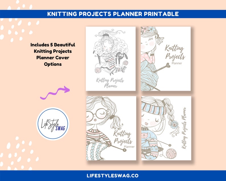 Knitting Projects Planner Printable PDF Knitting Organizer & Tracker ...