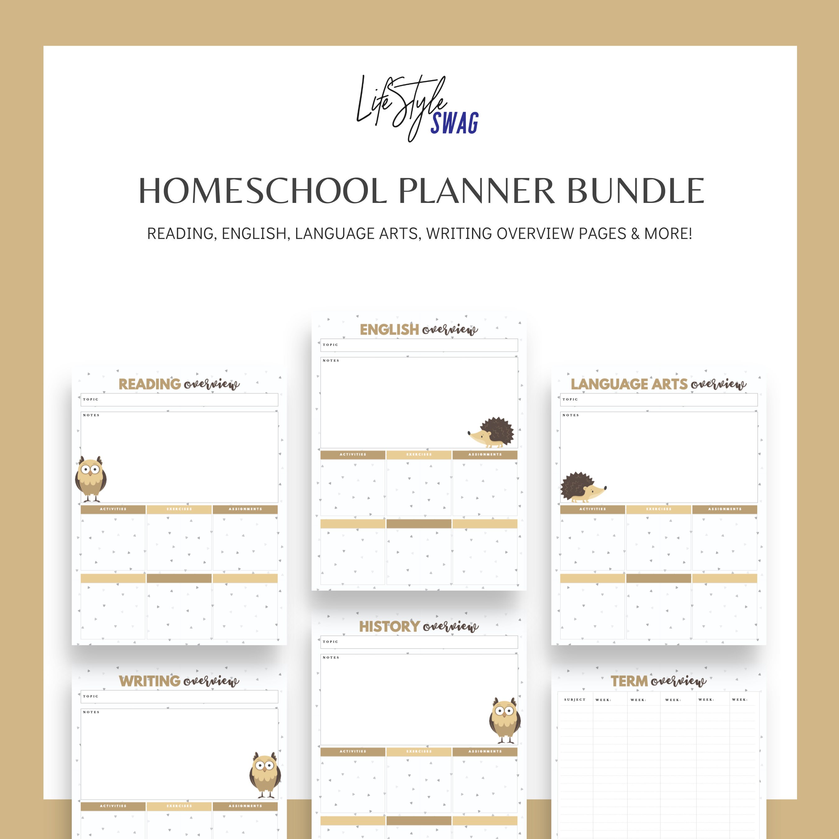 Homeschool Planner Bundle Printable PDF Undated Homeschool - Etsy