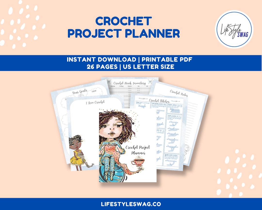 Crochet Project Planner Printable PDF Crochet Organizer and - Etsy