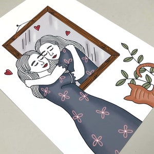 Self Love Poster, Body Positive Art, Love Yourself Print, Body ...