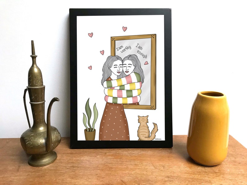 Self Love Poster Body Positive Art Love Yourself Print Body | Etsy