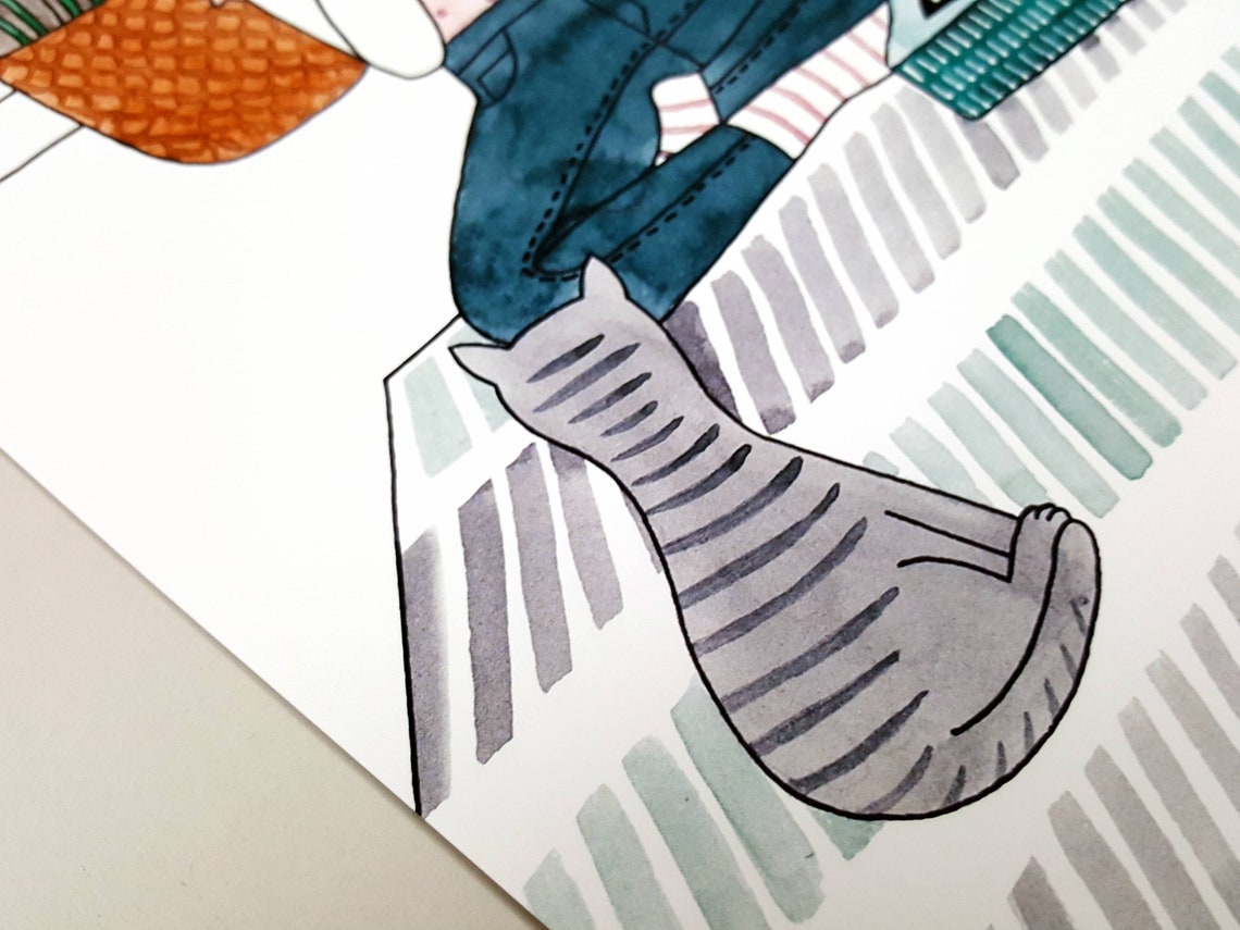 Relax Art Calming Wall Art Illustration Print Relax Print - Etsy