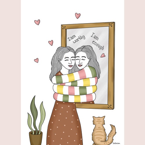 Self Love Poster Body Positive Art Love Yourself Print Body - Etsy