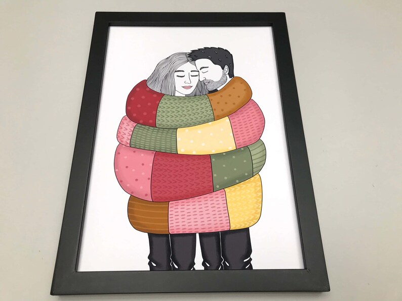 Romantic Art Print Love Wall Art Couple Art Unique Gift for | Etsy
