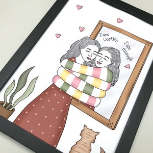 Self Love Poster, Body Positive Art, Love Yourself Print, Body ...