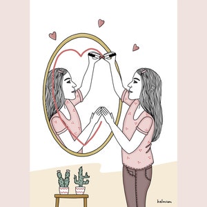 Self Love Poster, Body Positive Art, Love Yourself Print, Body ...