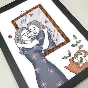 Self Love Poster, Body Positive Art, Love Yourself Print, Body ...