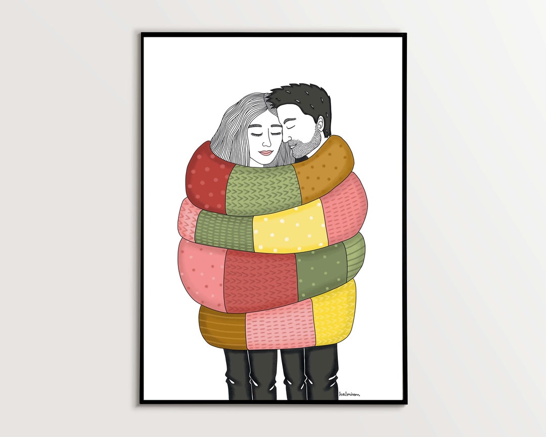 Romantic Art Print, Love Wall Art, Couple Art, Unique Gift for Wife ...