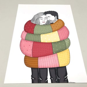 Romantic Art Print, Love Wall Art, Couple Art, Unique Gift for Wife ...