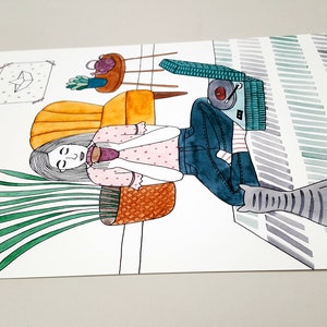 Relax Art, Calming Wall Art, Illustration Print, Relax Print, Relax Art ...