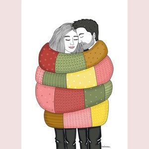Romantic Art Print, Love Wall Art, Couple Art, Unique Gift for Wife ...