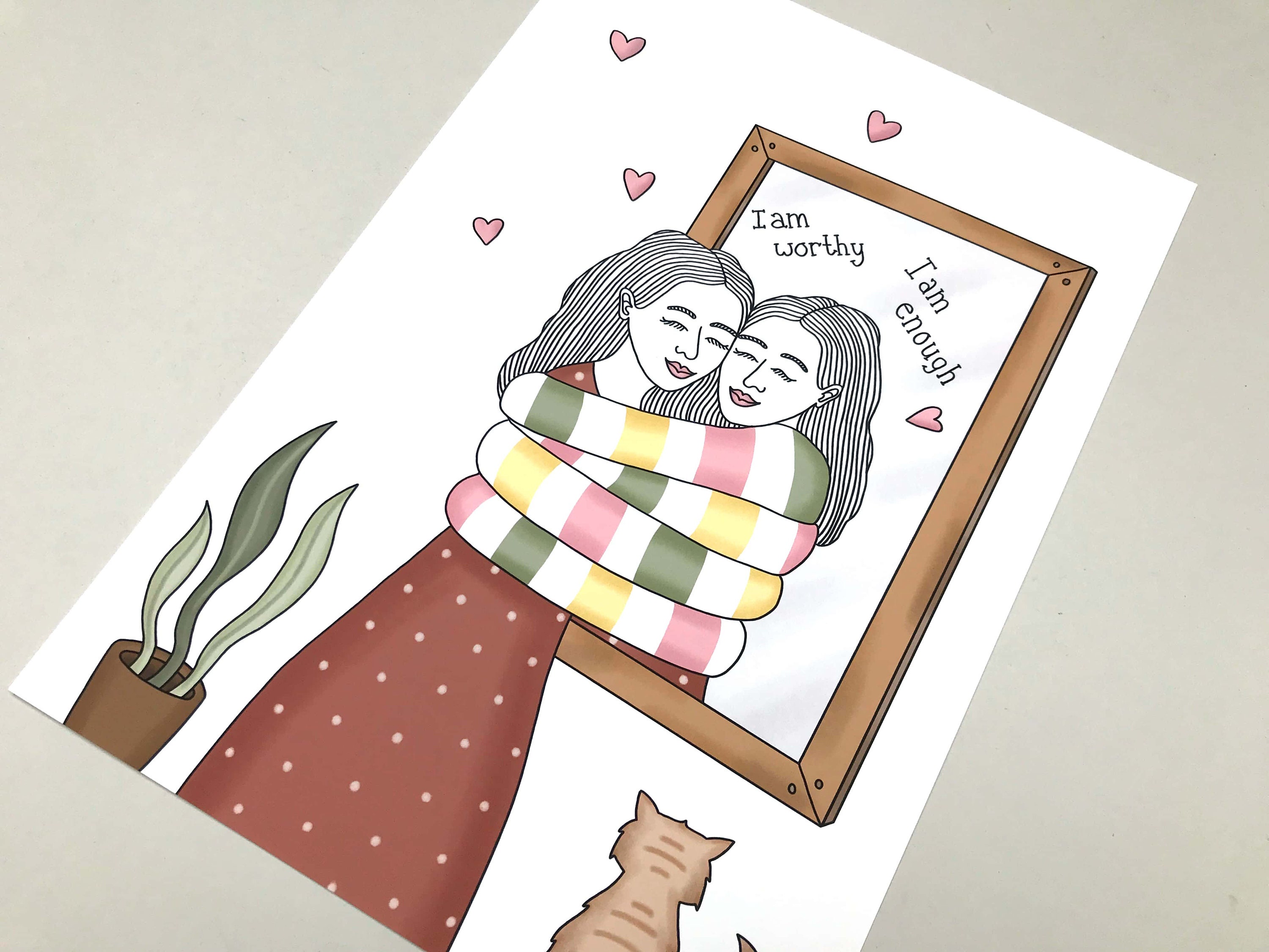 Self Love Poster Body Positive Art Love Yourself Print Body | Etsy