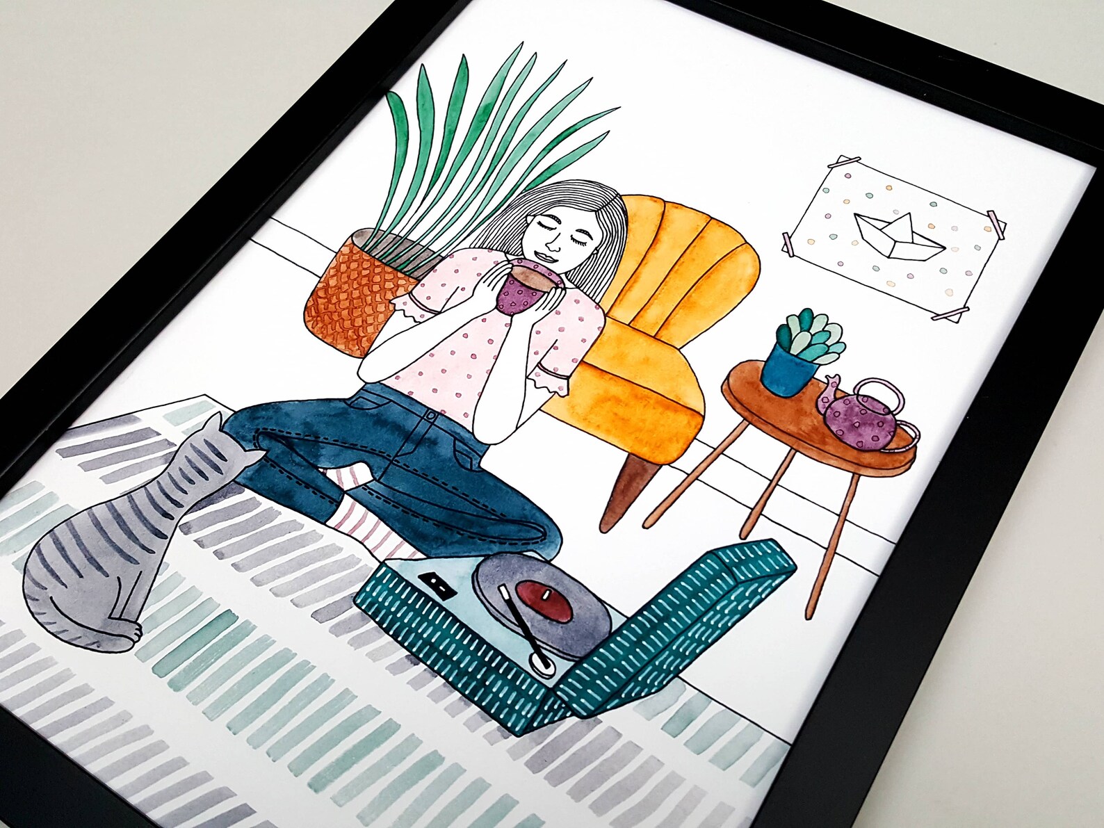 Relax Art Calming Wall Art Illustration Print Relax Print | Etsy