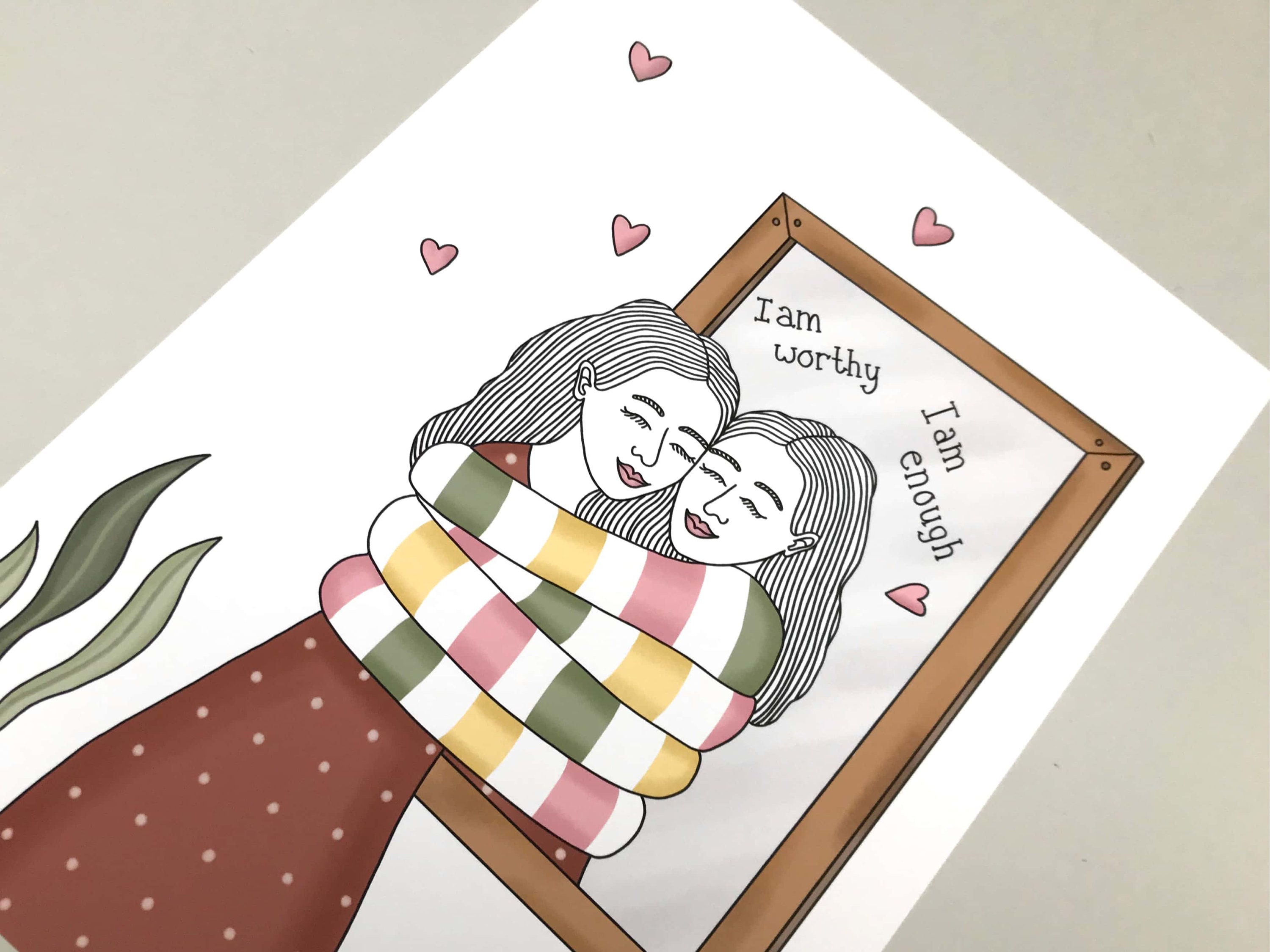 Self love poster body positive art love yourself print | Etsy