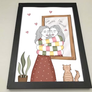 Self Love Poster, Body Positive Art, Love Yourself Print, Body ...