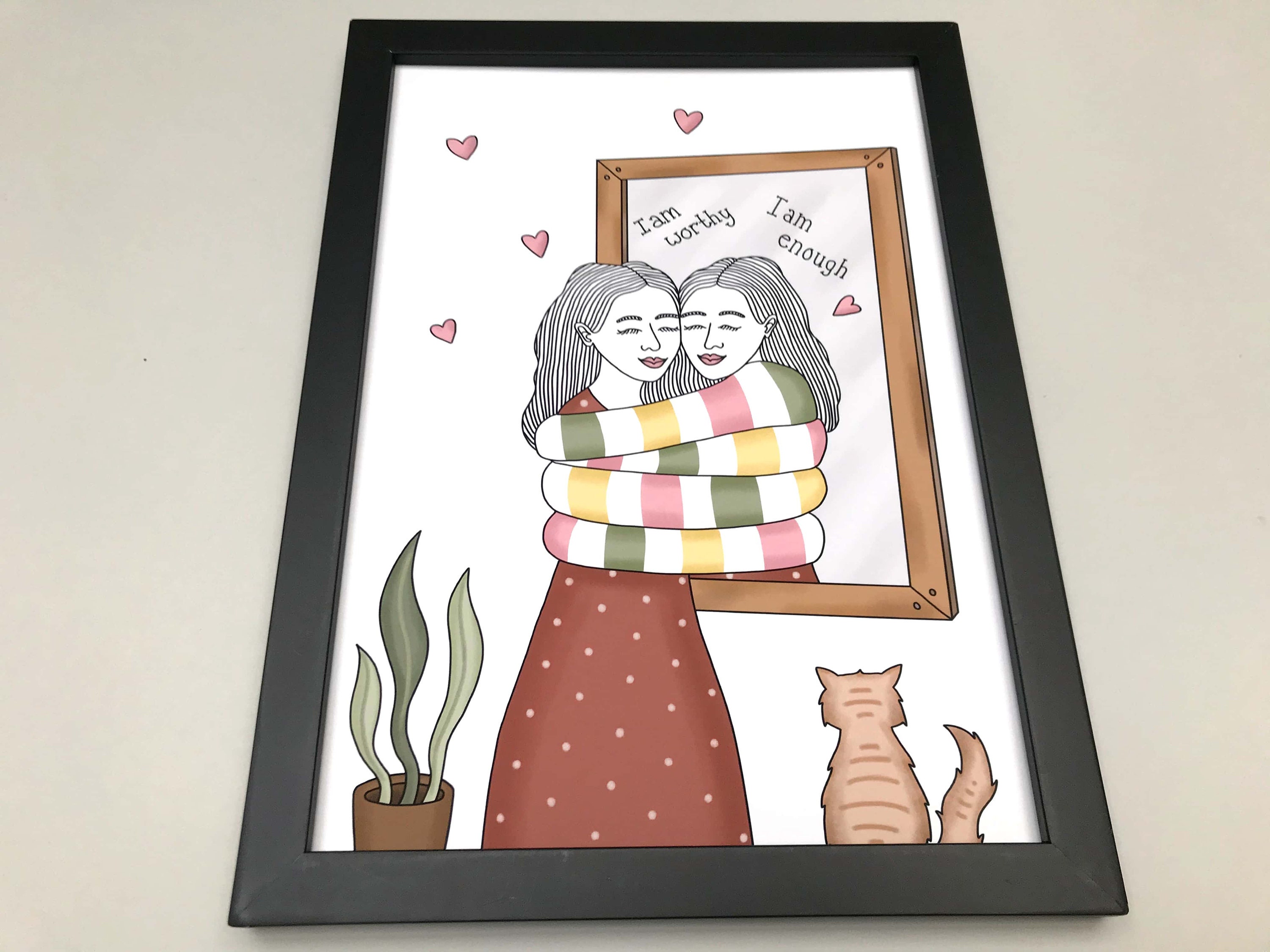 Self love poster body positive art love yourself print | Etsy