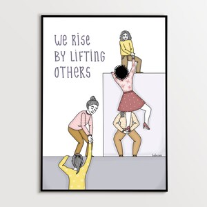 Women Supporting Women Art Women Empowerment Womanhood - Etsy