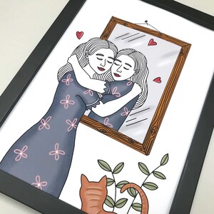 Self Love Poster, Body Positive Art, Love Yourself Print, Body ...