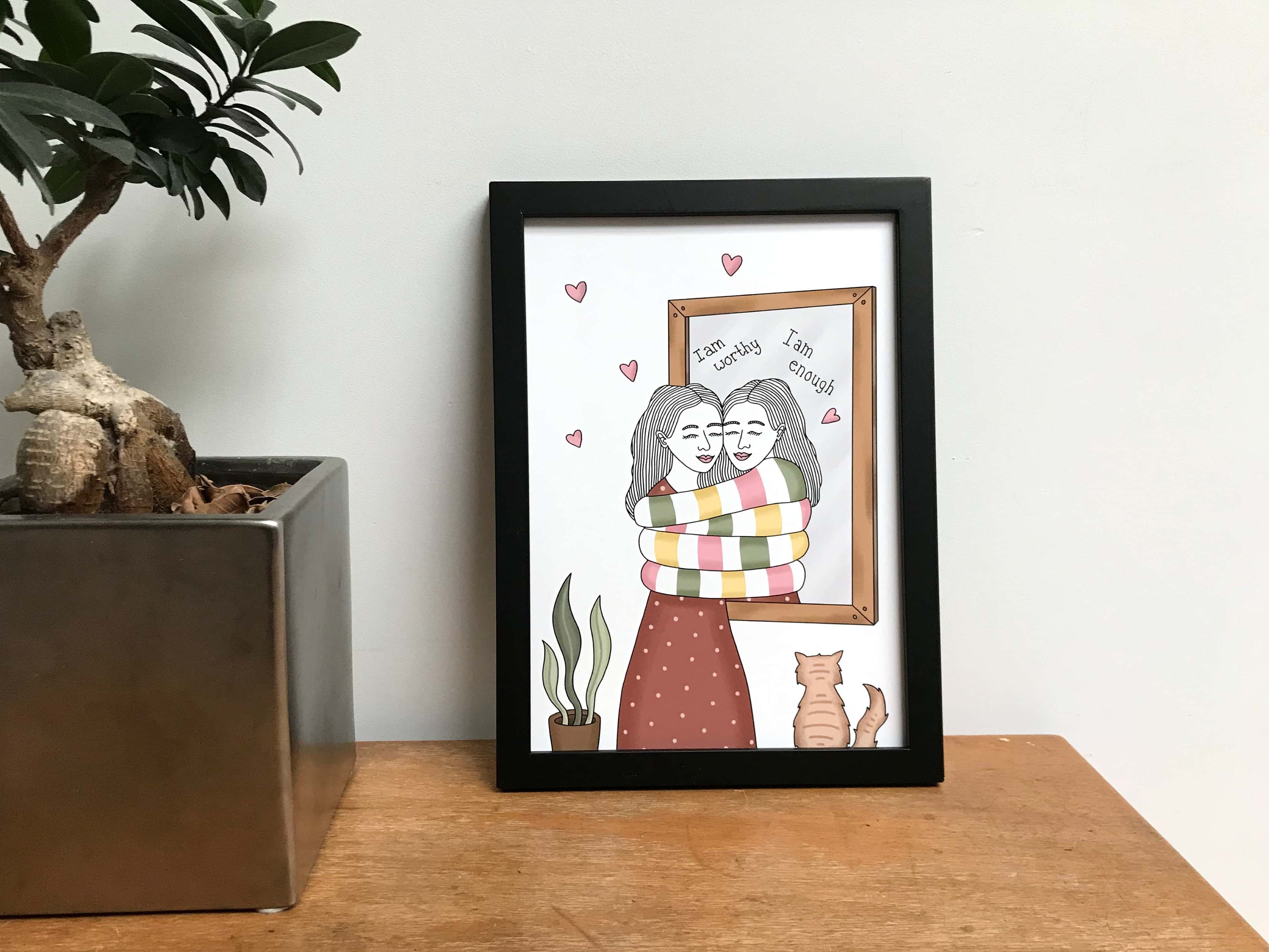 Self love poster body positive art love yourself print | Etsy