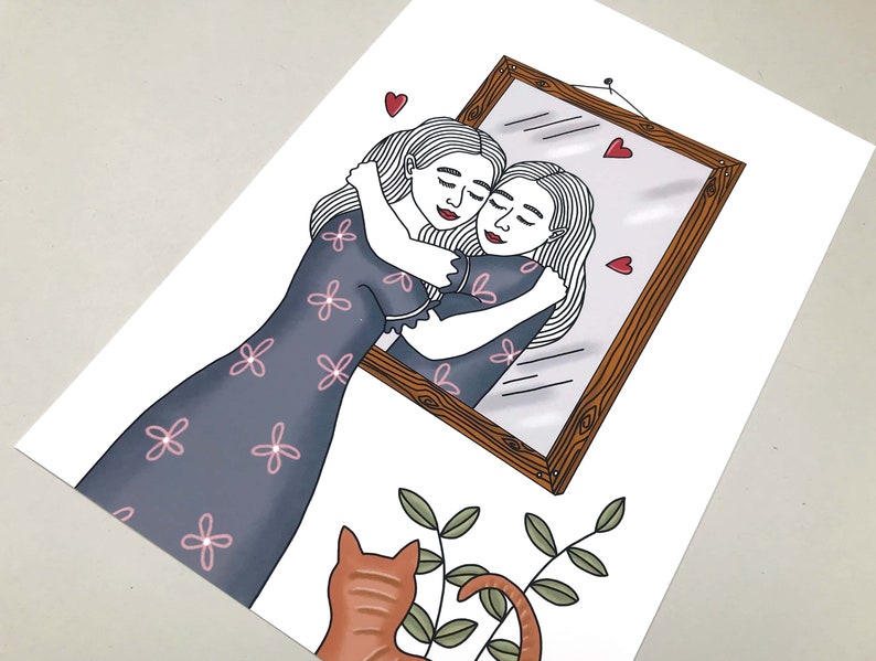 Self Love Poster Body Positive Art Love Yourself Print Body | Etsy