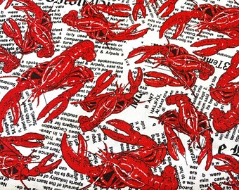 Lobster Fabric by the Yard - Etsy