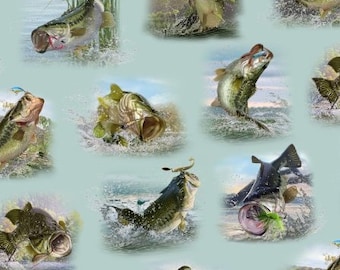 Fish Bass Fabric - Etsy