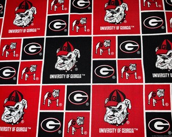 Georgia Bulldogs Fabric - Etsy