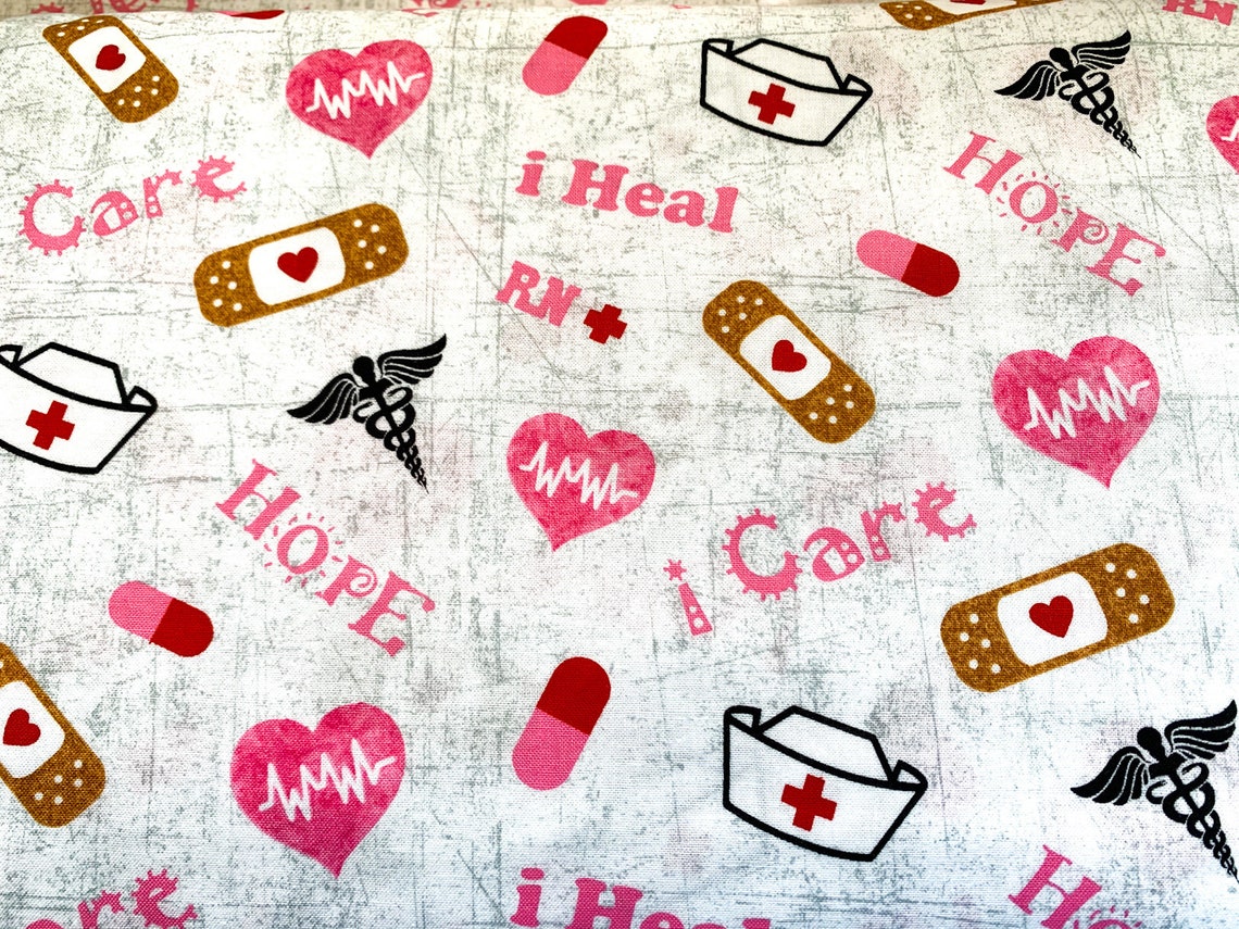 Nurse Cotton Fabric By The Yard Sykel Nurse Cotton 10302 | Etsy