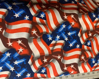 Cotton Flag Fabric | Etsy