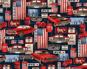 Muscle Car Fabric | Etsy