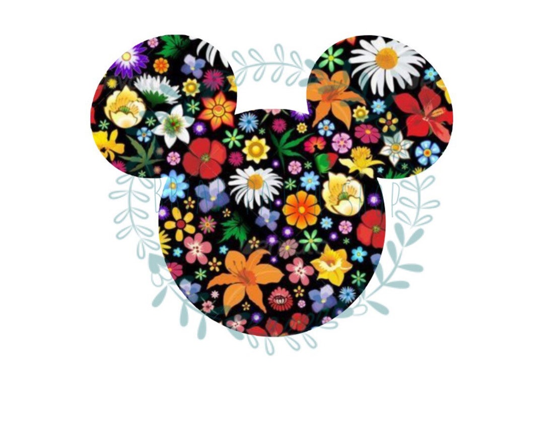 Flower and Garden Mickey Iron On - Etsy