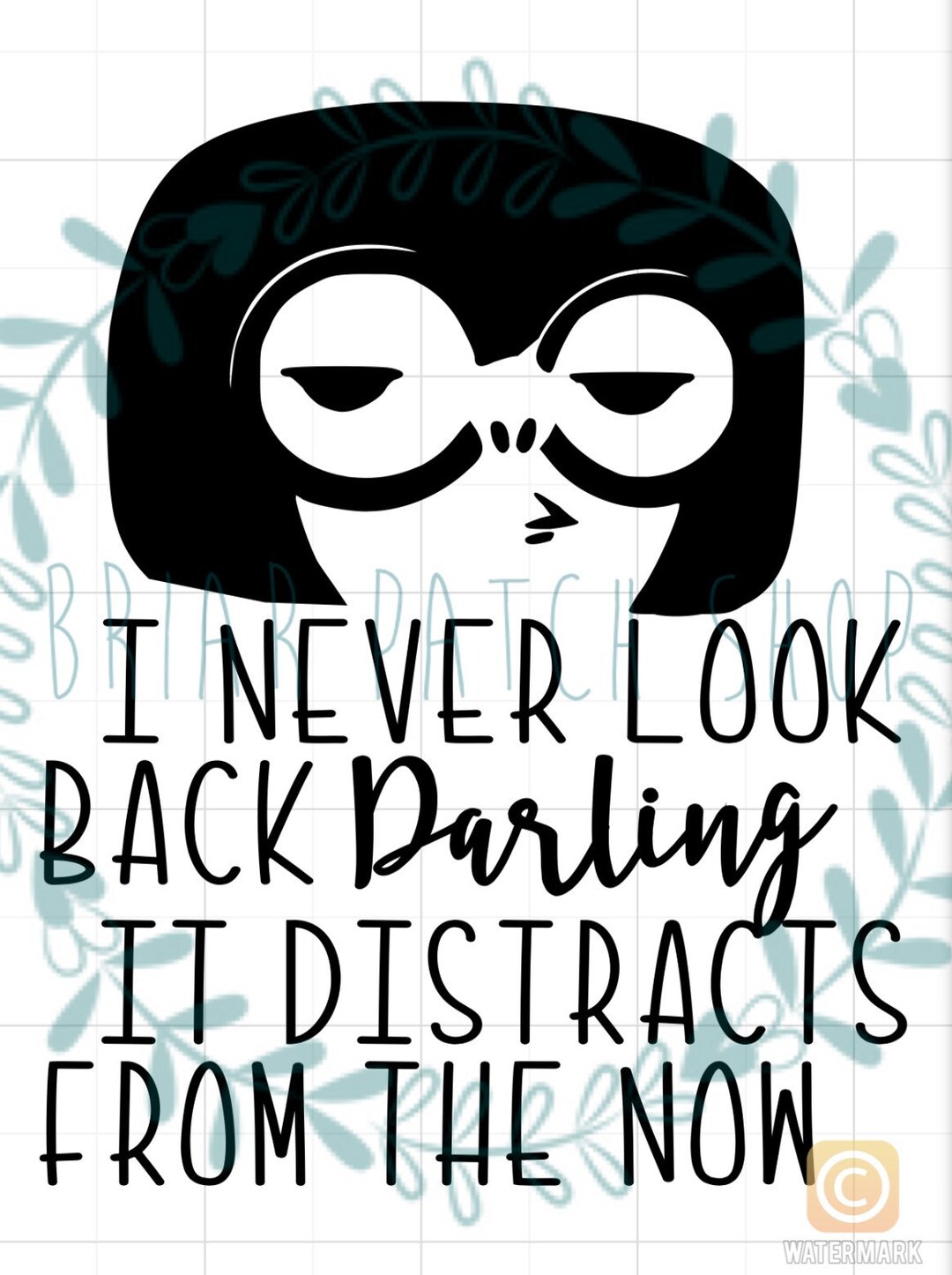 Edna Mode Never Look Back Iron On - Etsy