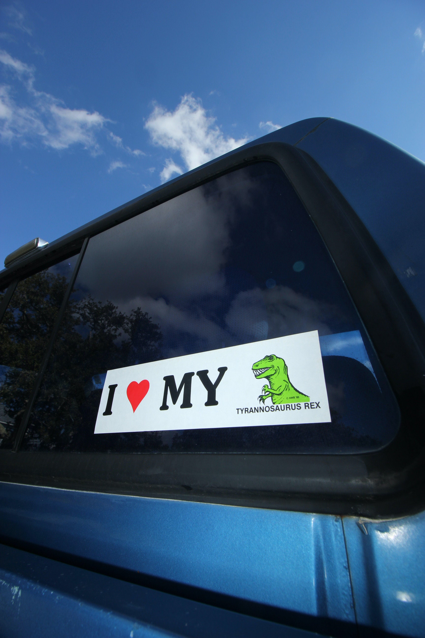 I Love My T-rex Bumper Sticker FUNNY Vintage Bumper Sticker - Etsy