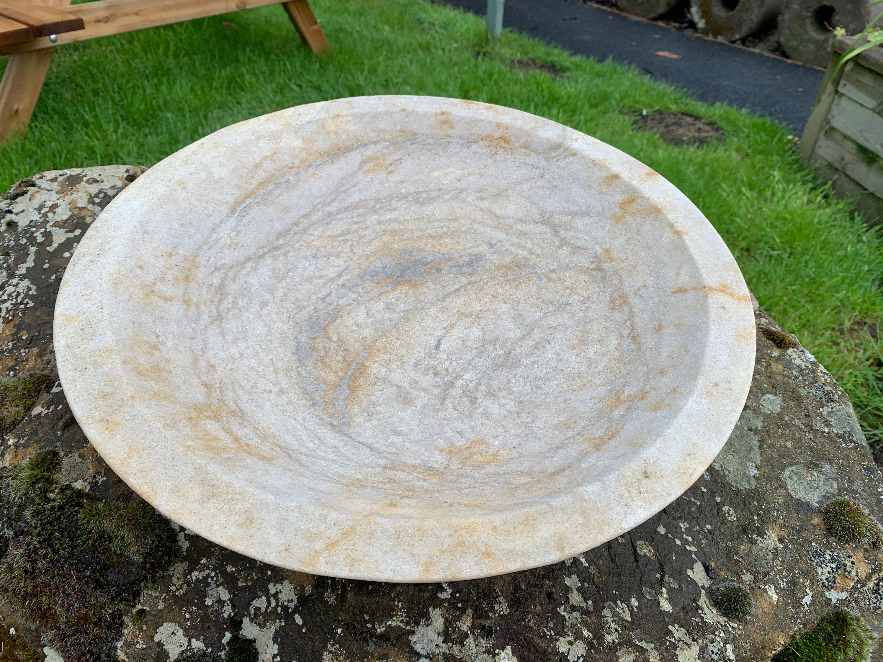 Solid Stone Bird Bowl Northumberland Blue Stone Bowls | Etsy