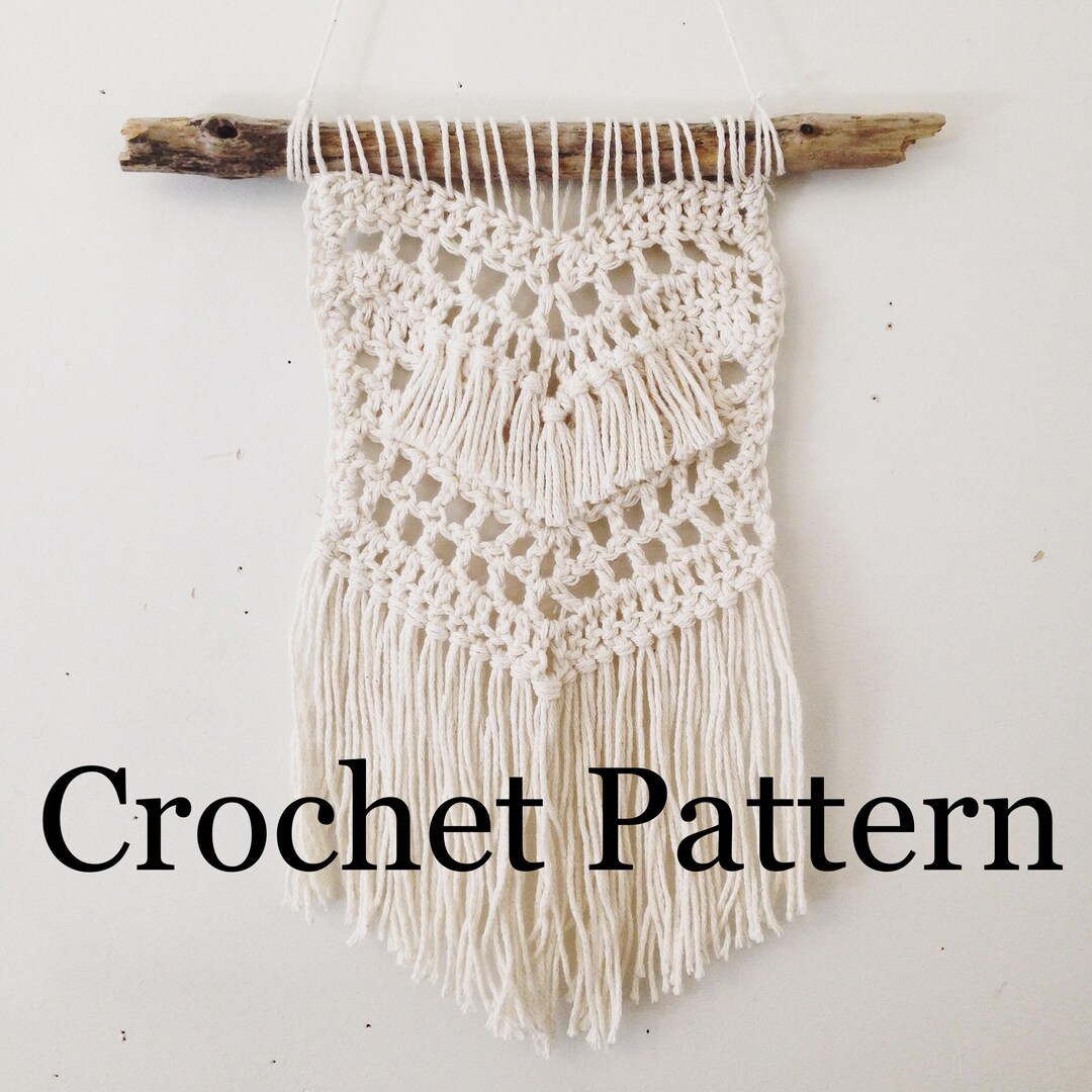 Beach Boho Wall Hanging // Crochet Pattern // Crochet Wall Hanging ...