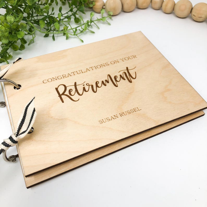 Personalized Retirement Guest Book Retirement Party Memory Book ...