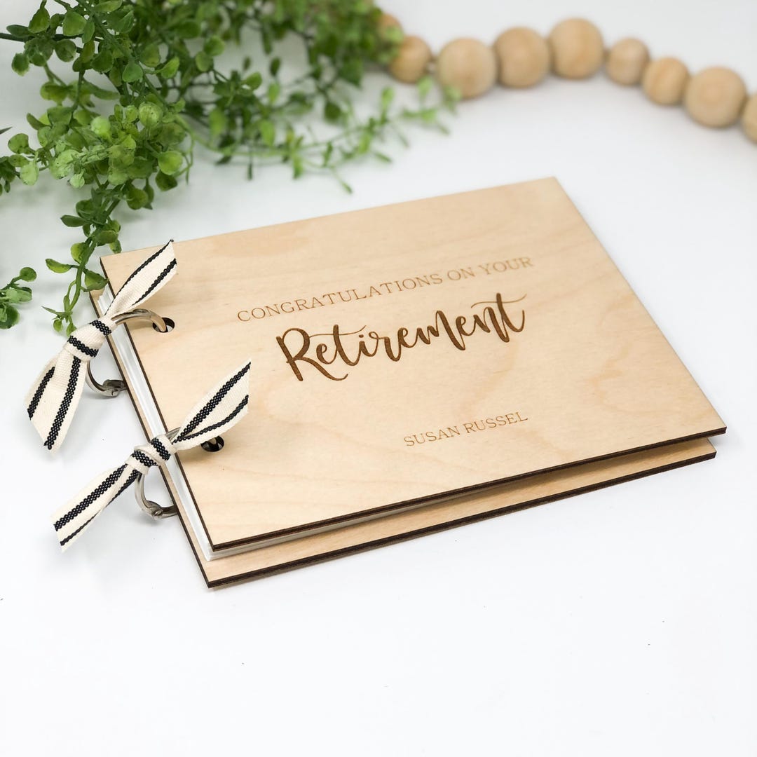 Personalized Retirement Guest Book Retirement Party Memory Book ...