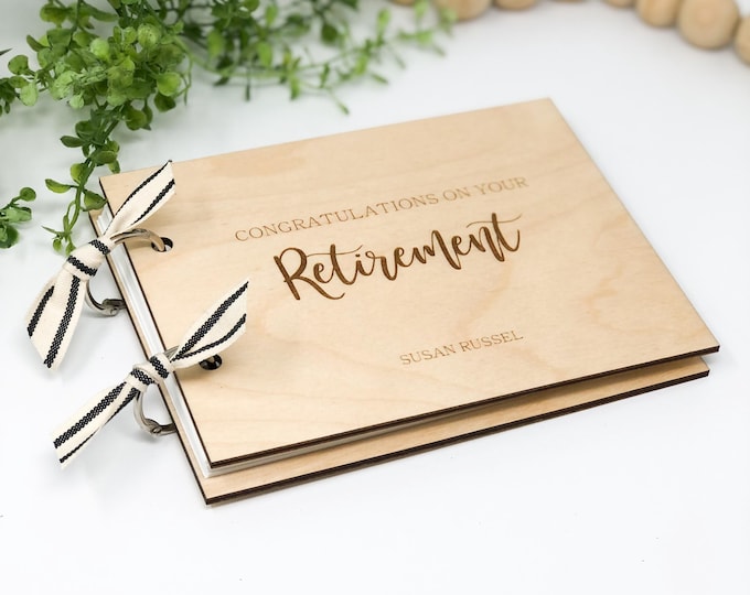 Personalized Retirement Guest Book Retirement Party Memory Book ...