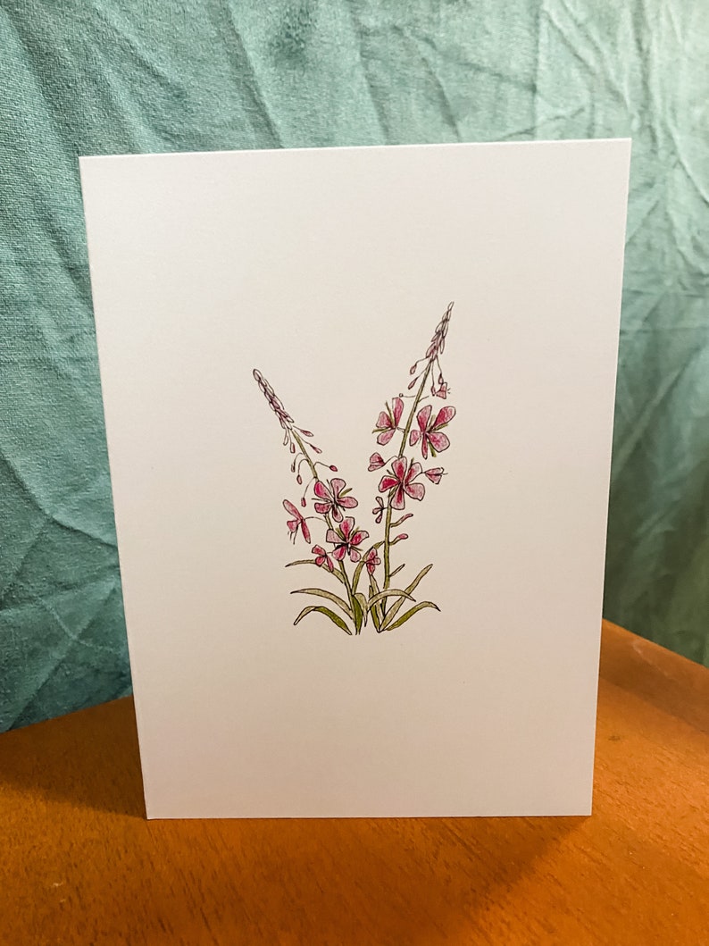 Hand Drawn Wildflower Card Pack of 6 5x7 With White Envelopes - Etsy