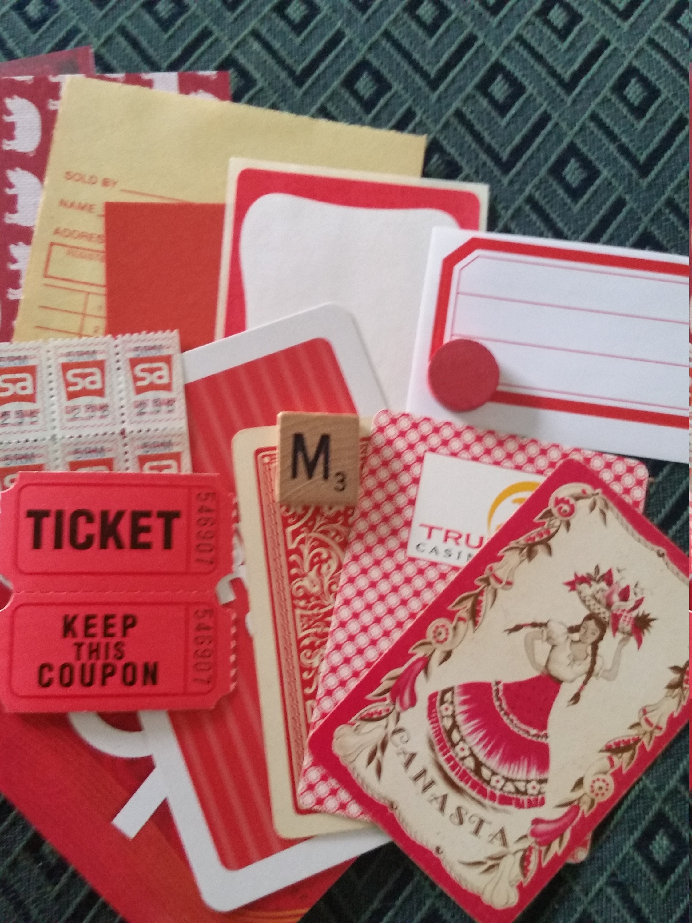 Red Ephemera Inspiration Pack / Project Life Journal / Vintage | Etsy