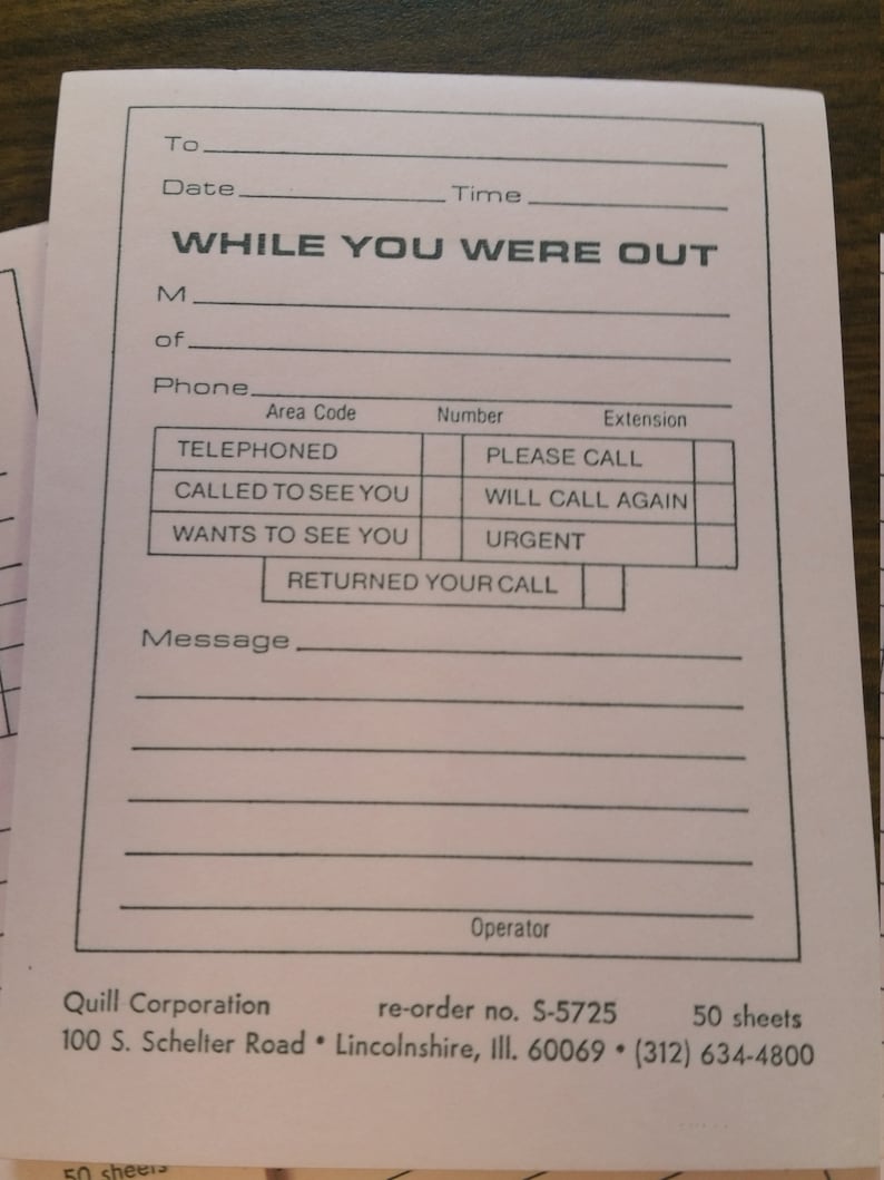 Vintage Pink Retro While You Were Out Note Pads Vintage - Etsy